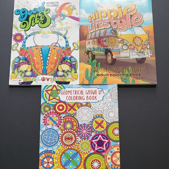 Source Unknown | Office | Adult Coloring Books Set Vibrant Designs ...
